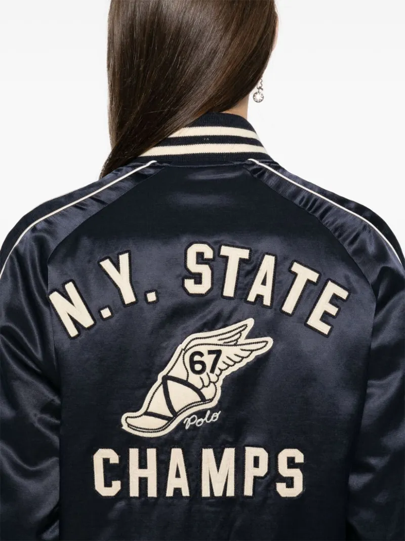 Polo Ralph Lauren logo-patch bomber jacket | Eraldo.com US