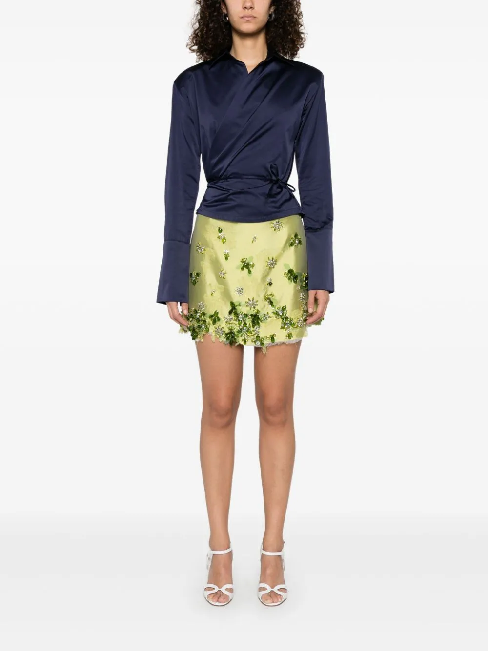 Prada crystal-embellished mini skirt | Eraldo.com US