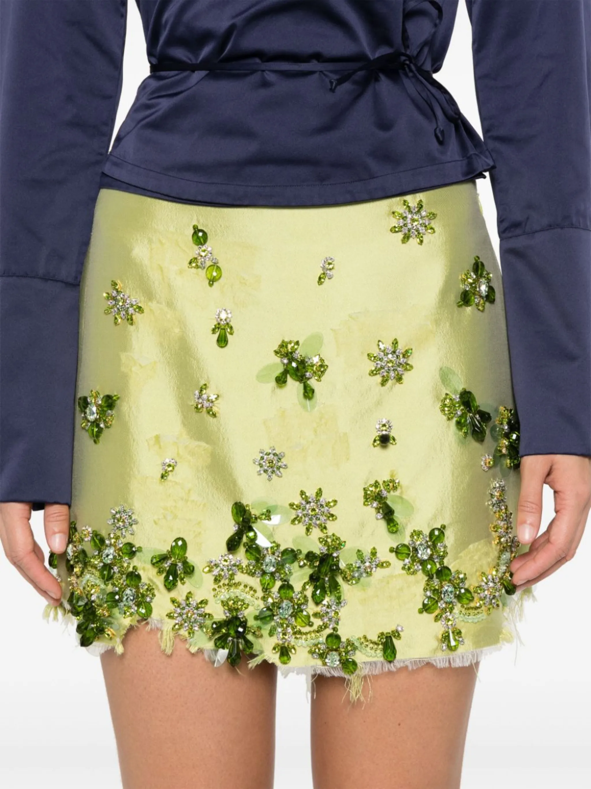 Prada crystal-embellished mini skirt | Eraldo.com US