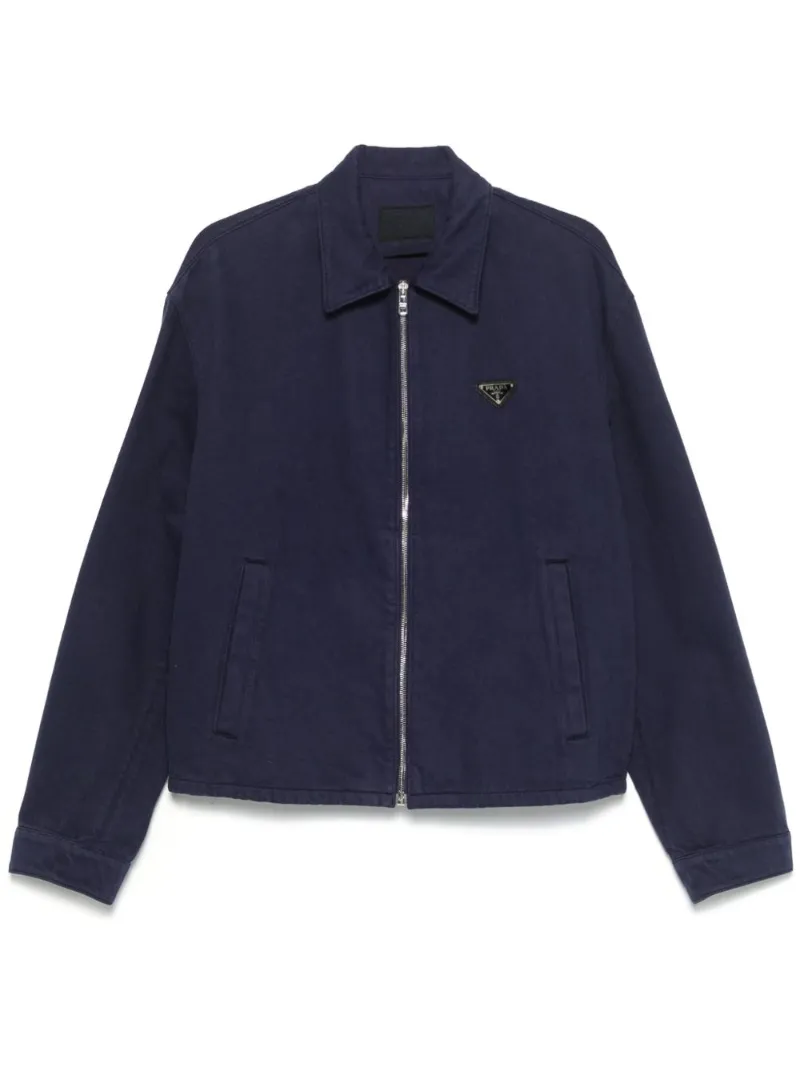 Prada triangle-logo jacket | Eraldo.com US