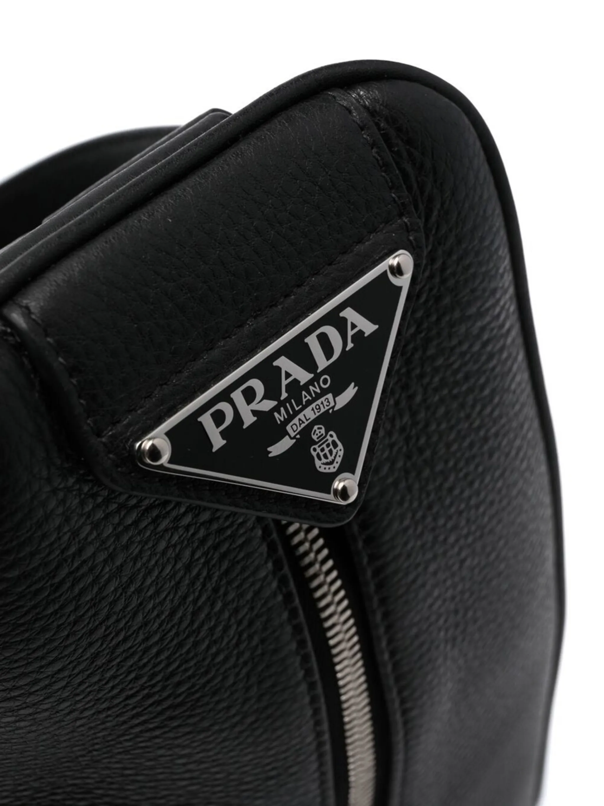 Prada triangle-logo leather backpack | Eraldo.com US