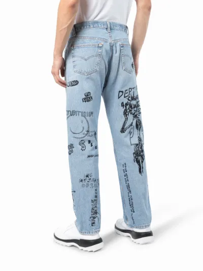 R13 graffiti logo jeans | Eraldo.com US R13 graffiti logo jeans | Eraldo.com US