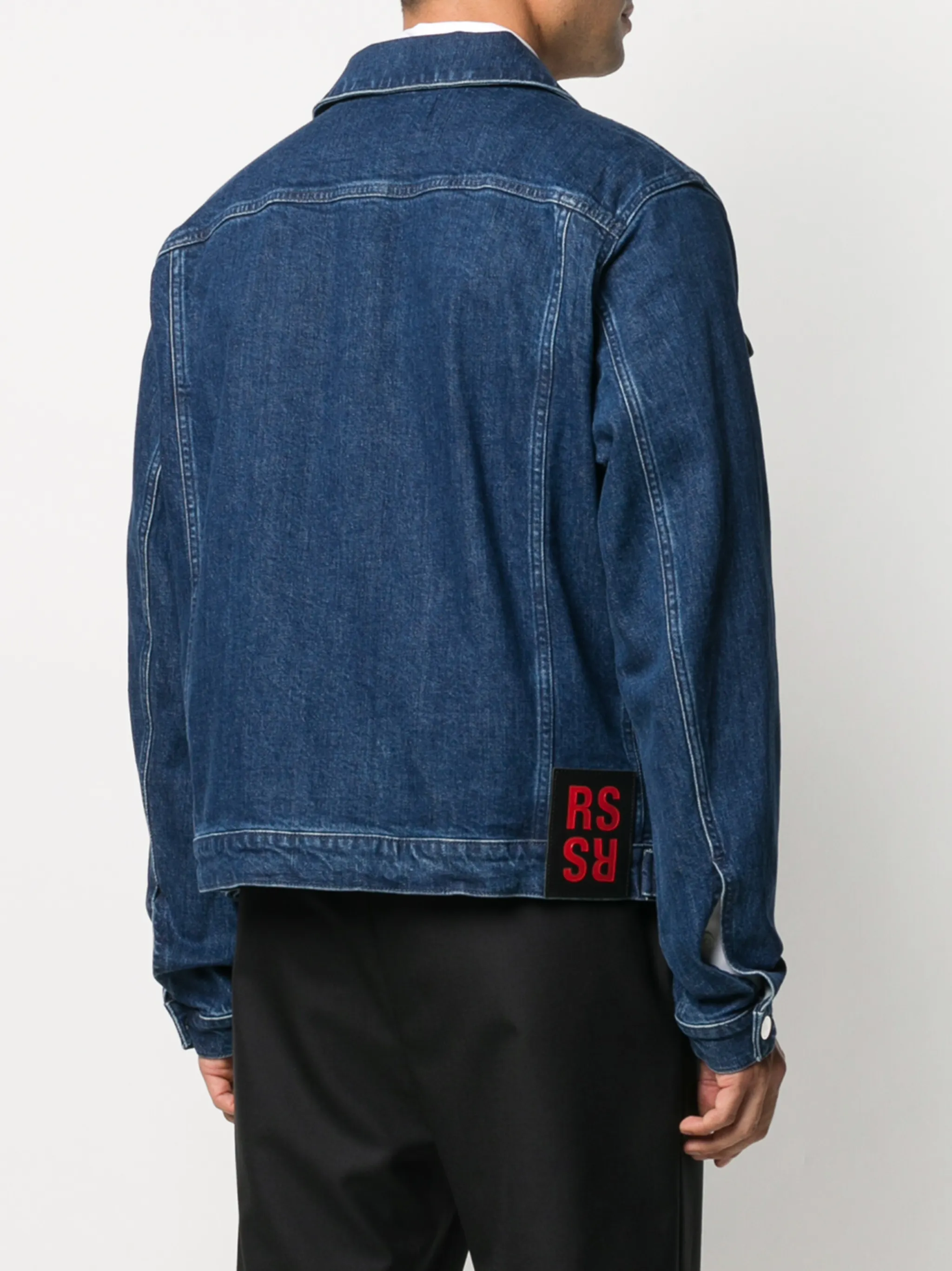 Raf Simons pin badge denim jacket | Eraldo.com US