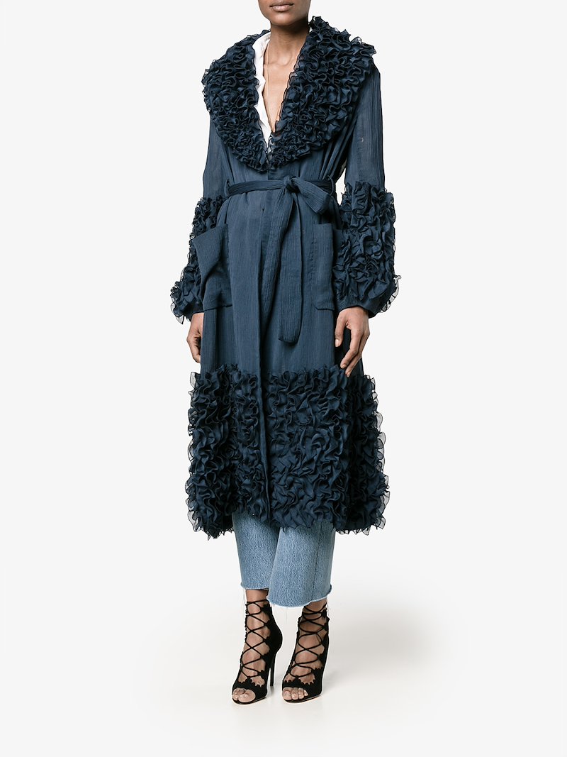 Rosie Assoulin ruffle trimmed coat | Browns