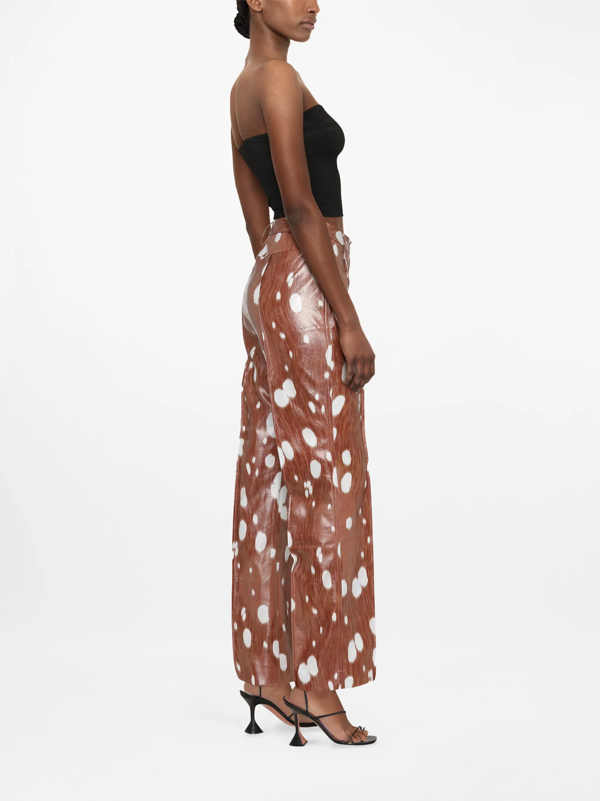 Faux Leather High Waisted Trousers Rotate