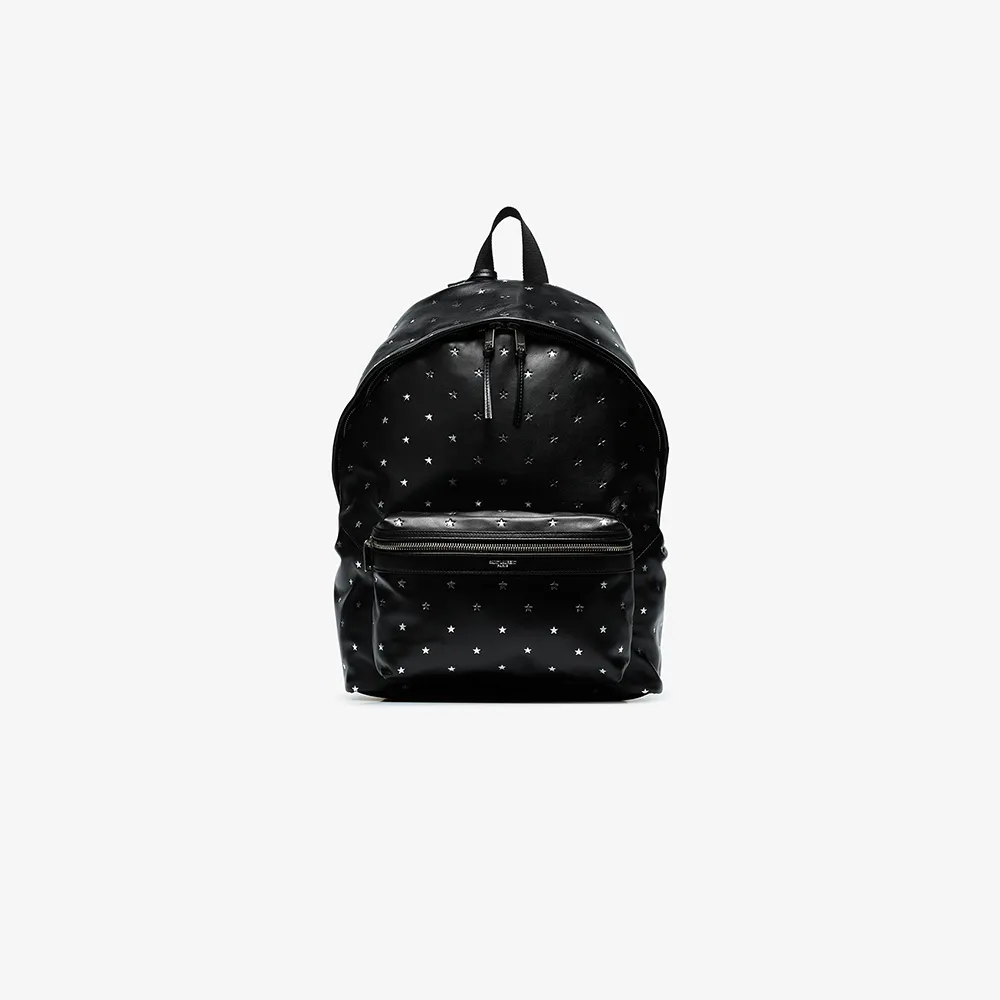 Saint Laurent Black star motif print backpack | Browns