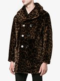 Saint Laurent leopard print shearling coat | Browns