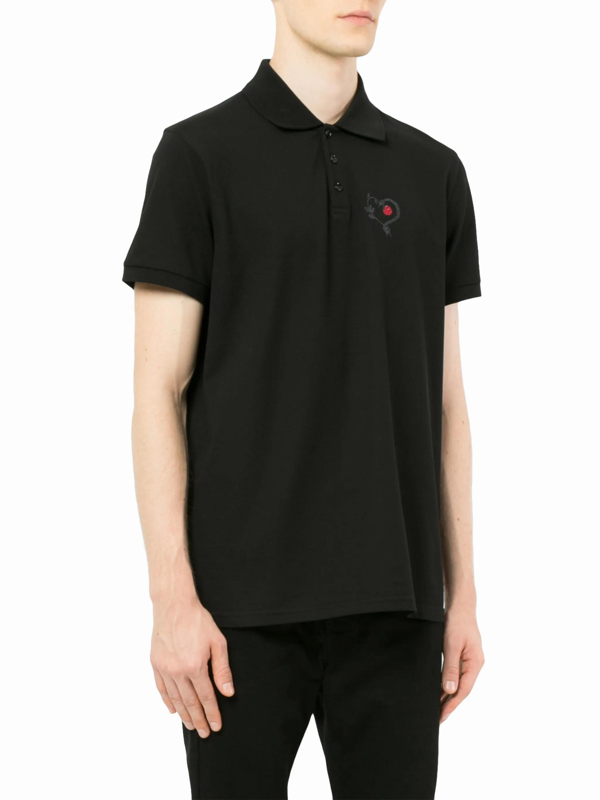 Saint Laurent Snake Heart polo shirt | Eraldo.com US