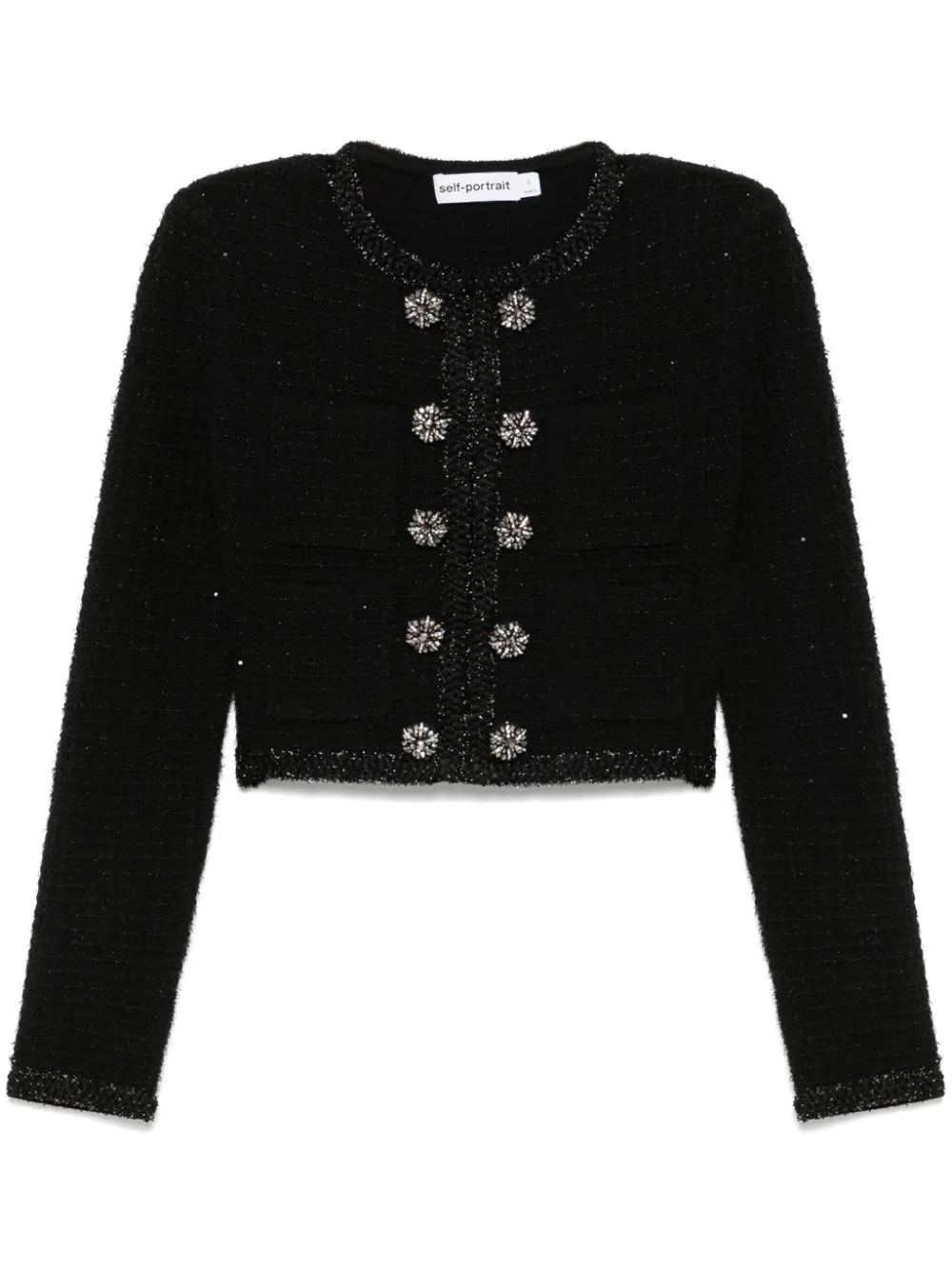 Self-Portrait textured knit jacket | Eraldo.com JP