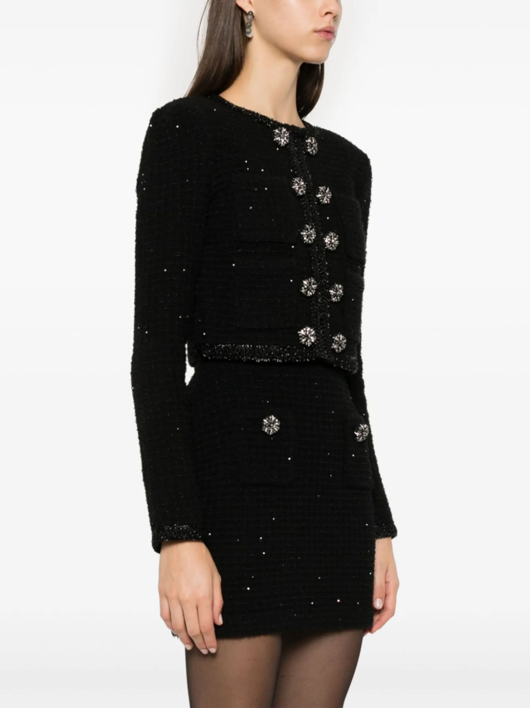 Self-Portrait textured knit jacket | Eraldo.com JP