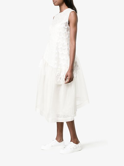 Simone Rocha frill floral patchwork dress | Browns
