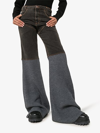 Telfar contrast panel flared jeans | Browns