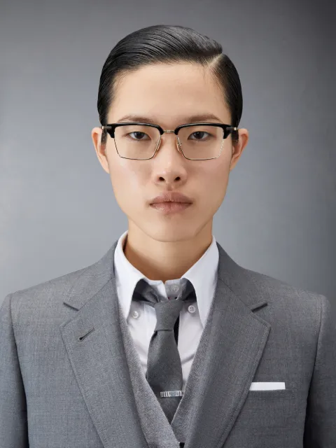 Acetate And Titanium Rectangular Eyeglasses | Thom Browne Acetate And Titanium Rectangular Eyeglasses | Thom Browne