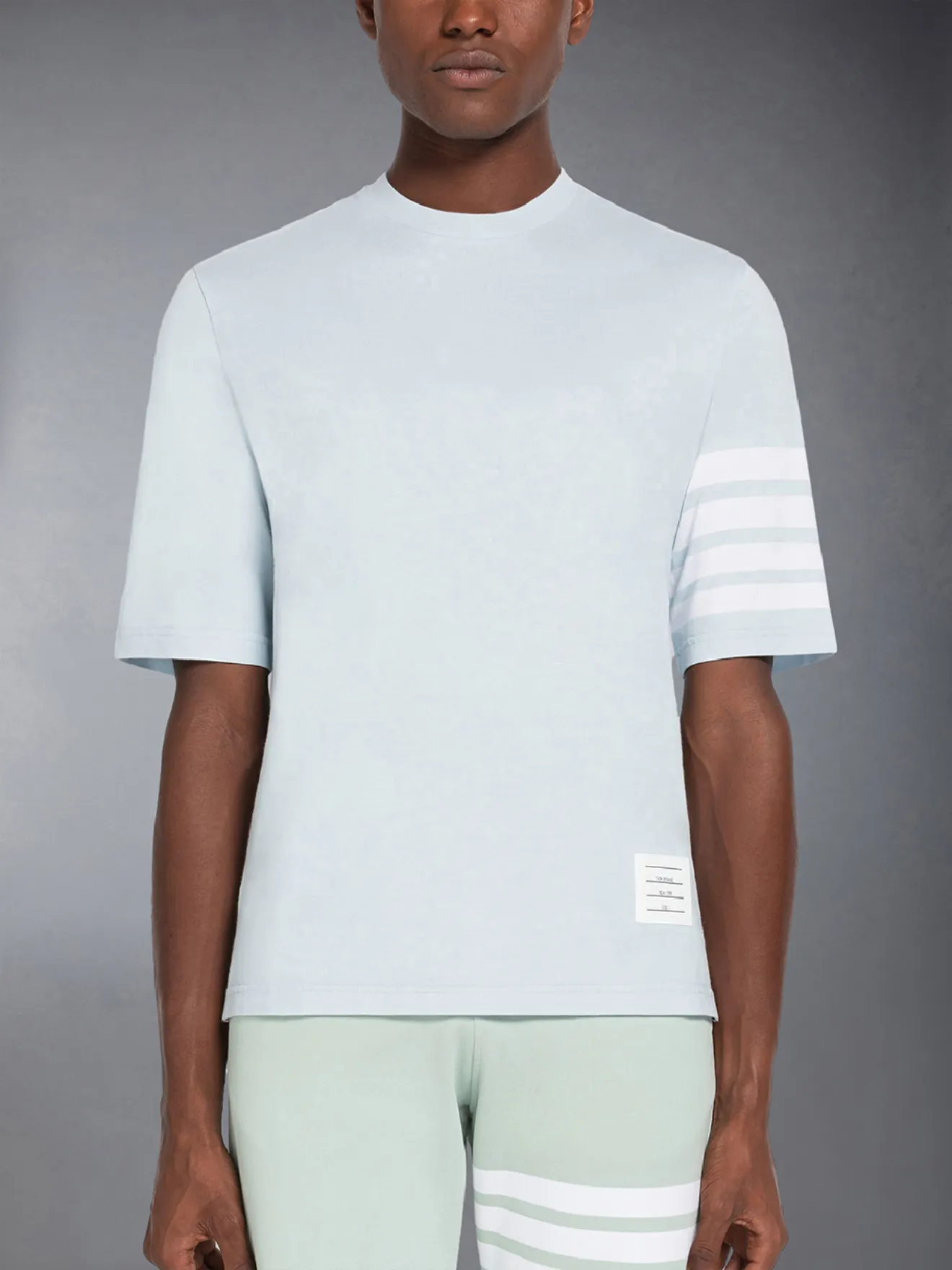 Jersey 4-Bar Short Sleeve Tee | Thom Browne Jersey 4-Bar Short Sleeve Tee | Thom Browne