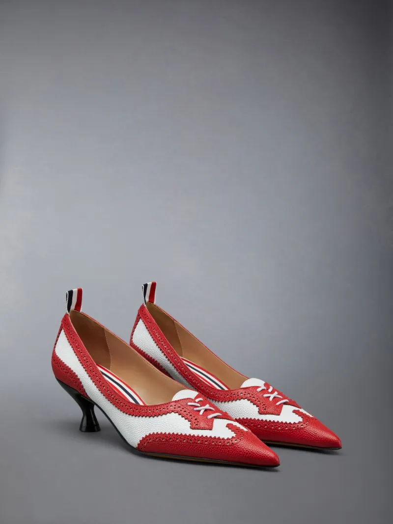 PEBBLE GRAIN WINGTIP PUMP | Thom Browne