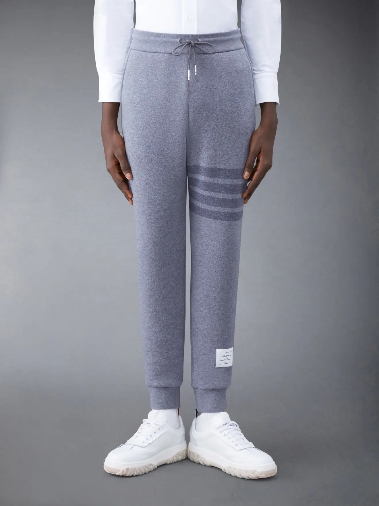 Thom Browne Wool Loopback 4 Bar Sweatpants 2 Grey male