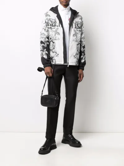 Valentino Garavani floral-butterfly print hooded jacket Valentino Garavani floral-butterfly print hooded jacket
