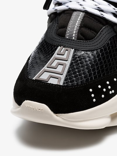 Versace black Chain Reaction Sneakers | Browns