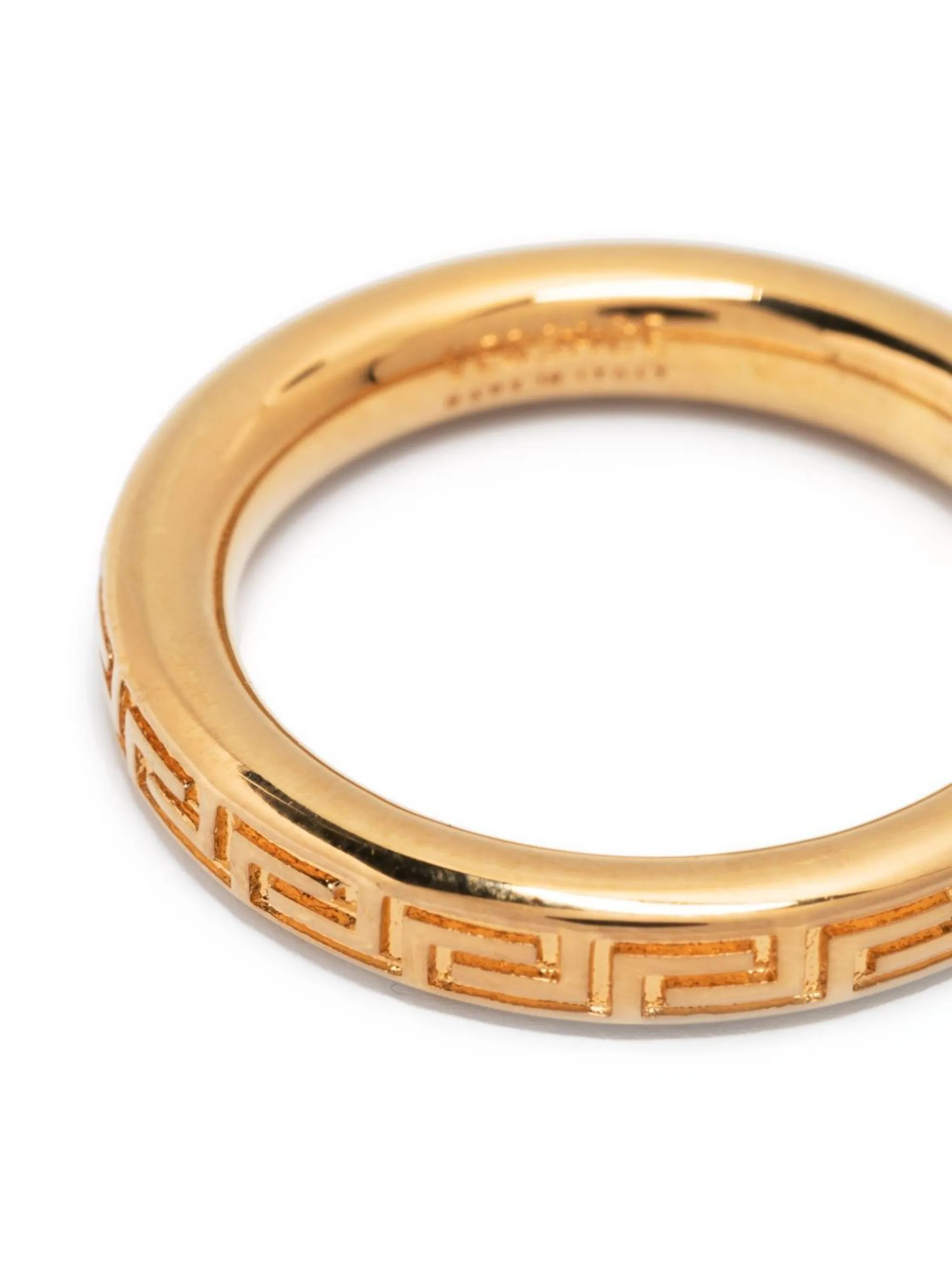 Versace gold greek key ring store