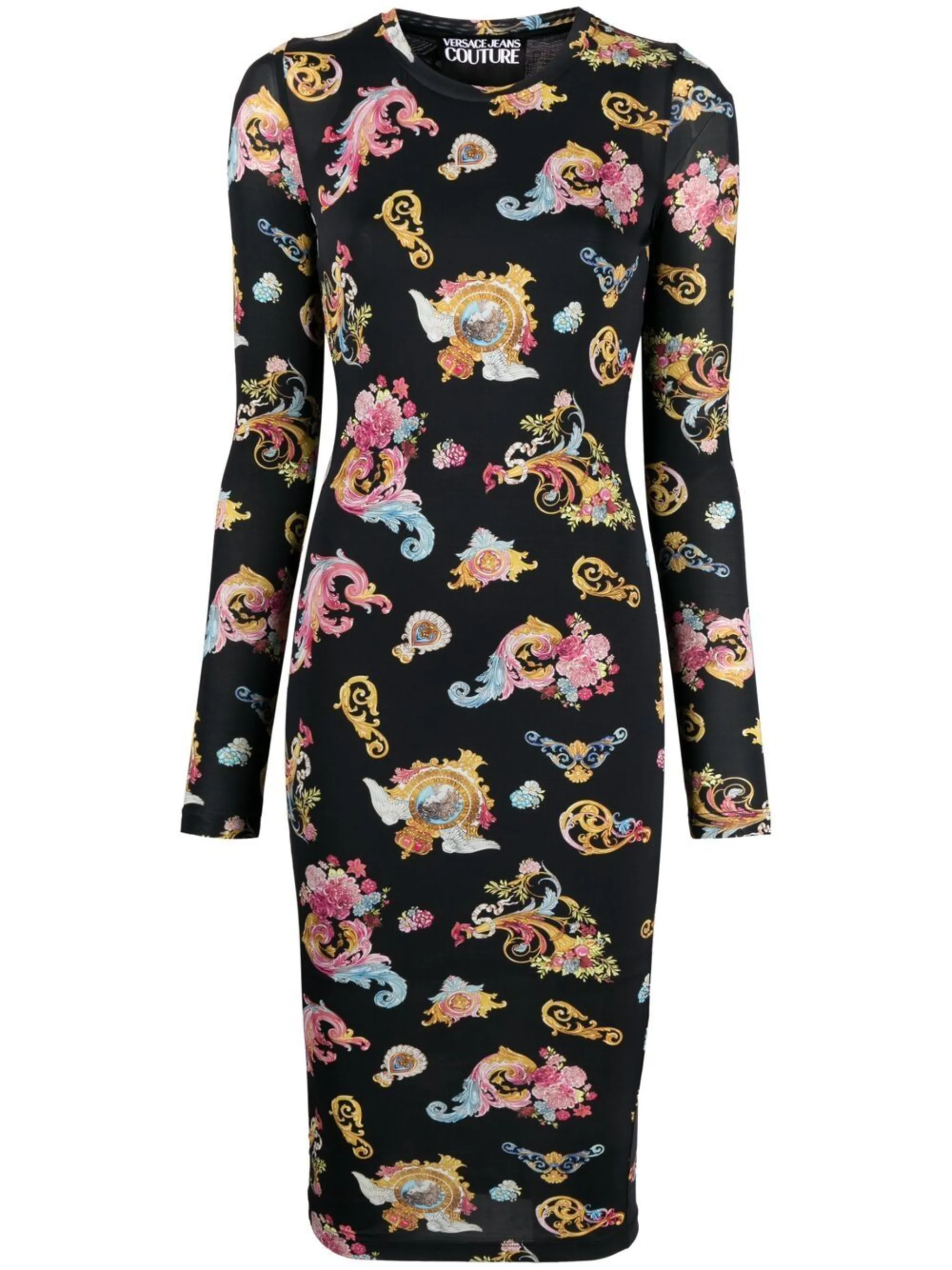 baroque-print midi dress | Versace Jeans Couture | Eraldo.com US