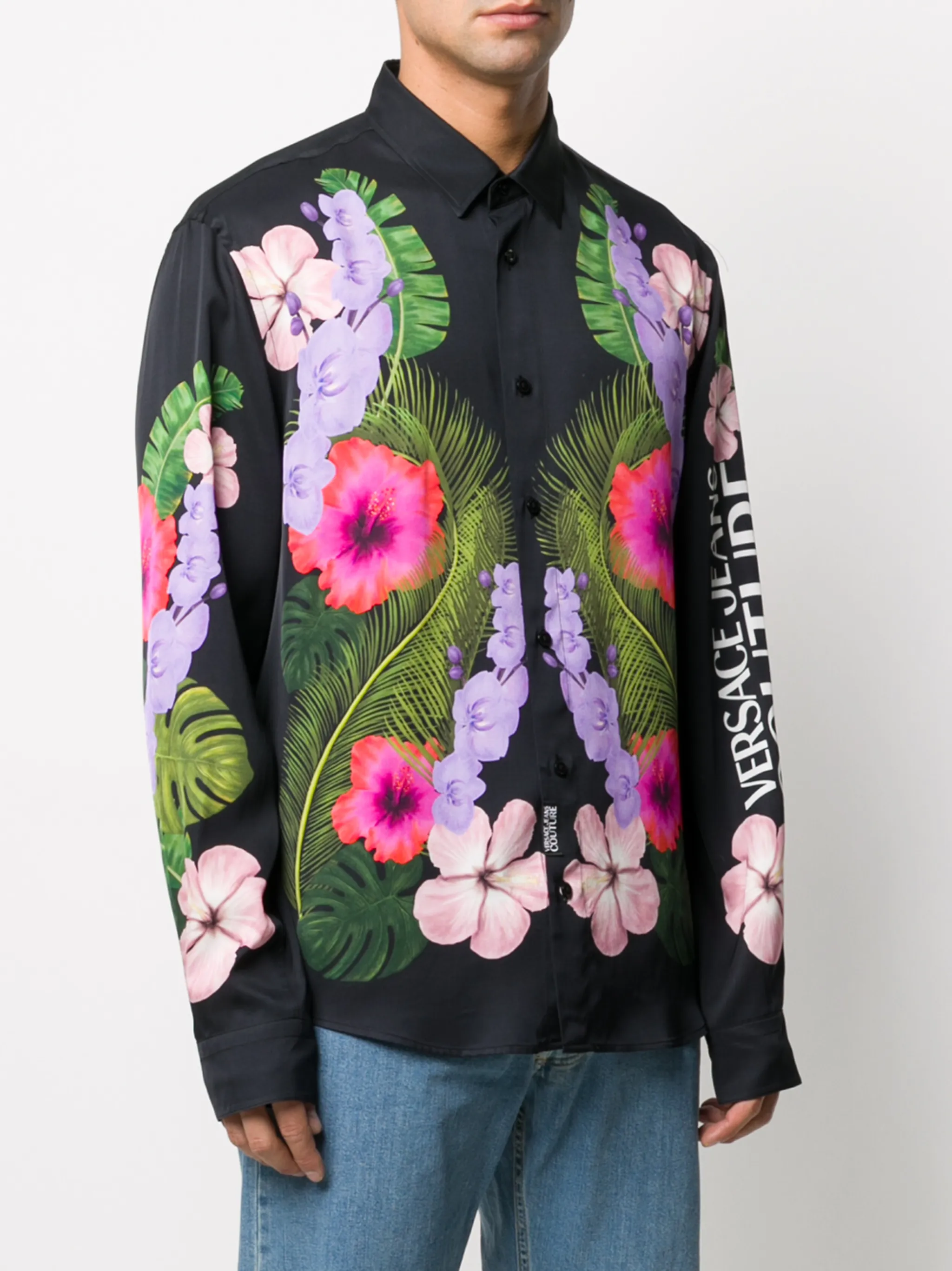 Versace Jeans Couture Tropical-print relaxed-fit shirt | Eraldo.com US
