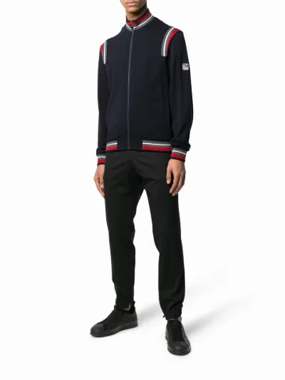 Zegna TECHMERINO™ contrasting stripes zip jumper | Eraldo.com UK Zegna TECHMERINO™ contrasting stripes zip jumper | Eraldo.com UK